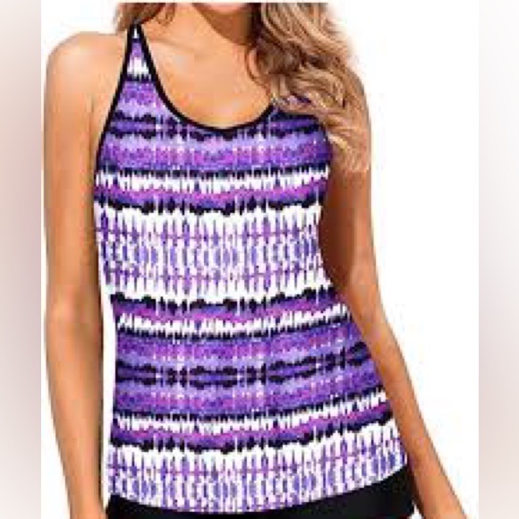 ZeroXposur | Tops | Zeroxposur Women Tankini Purple Tie Dye Cute ...